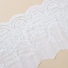 Factory Embroidery Lace Fabric Embroidered Lace Fabric Polyester white embroidery lace trim for Dress