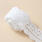 Factory Embroidery Lace Fabric Embroidered Lace Fabric Polyester white embroidery lace trim for Dress