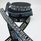 custom logo woven jacquard ribbon waistband elastic jacquard band custom tape private label band elastic for clothing