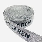 Wholesale Small Moq 30mm Custom Print Debossed Logo Soft Nylon Jacquard Ribbon Elastic Woven Webbing Strap For Belts