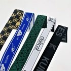 Wholesale Small Moq 30mm Custom Print Debossed Logo Soft Nylon Jacquard Ribbon Elastic Woven Webbing Strap For Belts
